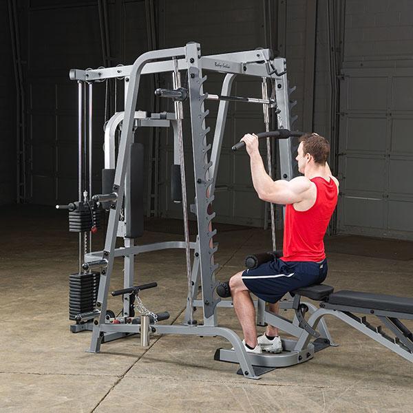 Body-Solid Smith Machine Lat Attachment for GS348Q | 210 lb Stack ...