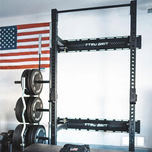 Tru Grit Foldable Wall-Mount Power Rack | FitnessFactoryOutlet